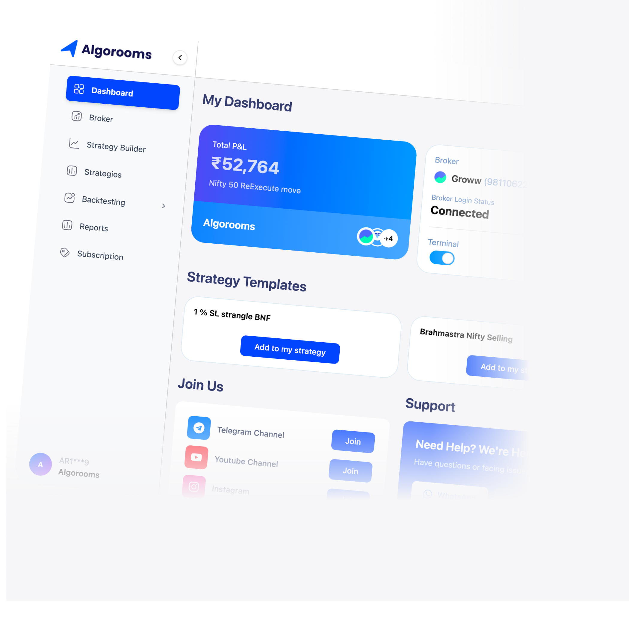 Algorooms – Smart Algorithmic Trading Platform